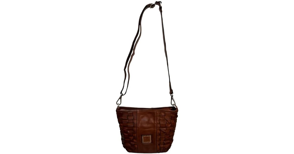 Campomaggi Beth Woven Leather Cross-Body Bag in White | Lyst