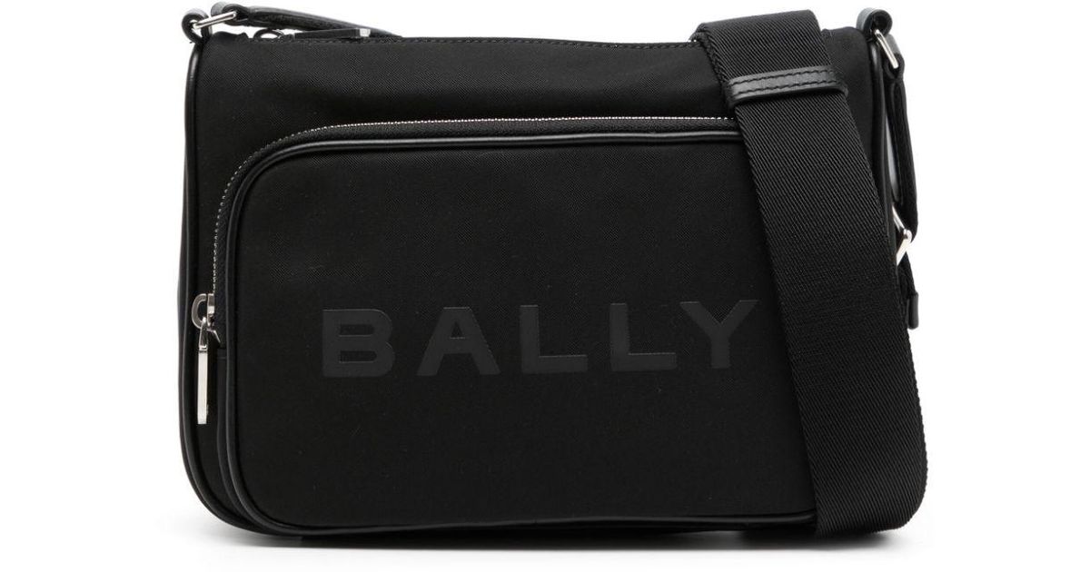 Bally Logo-Printed Shoulder Bag in Black for Men | Lyst