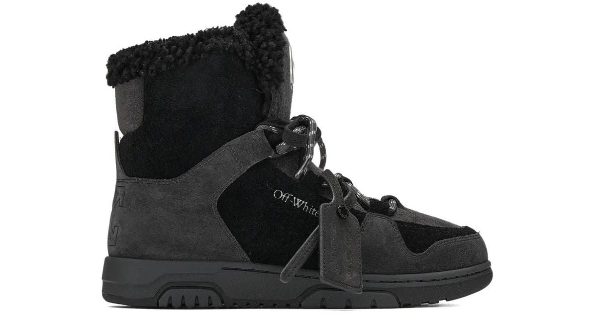 Off-White c/o Virgil Abloh Panelled Boots in Black | Lyst UK