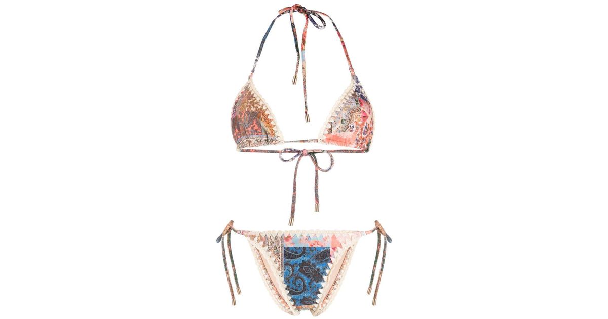 Zimmermann Devi Bikini Set With Crochet Trim Lyst Uk