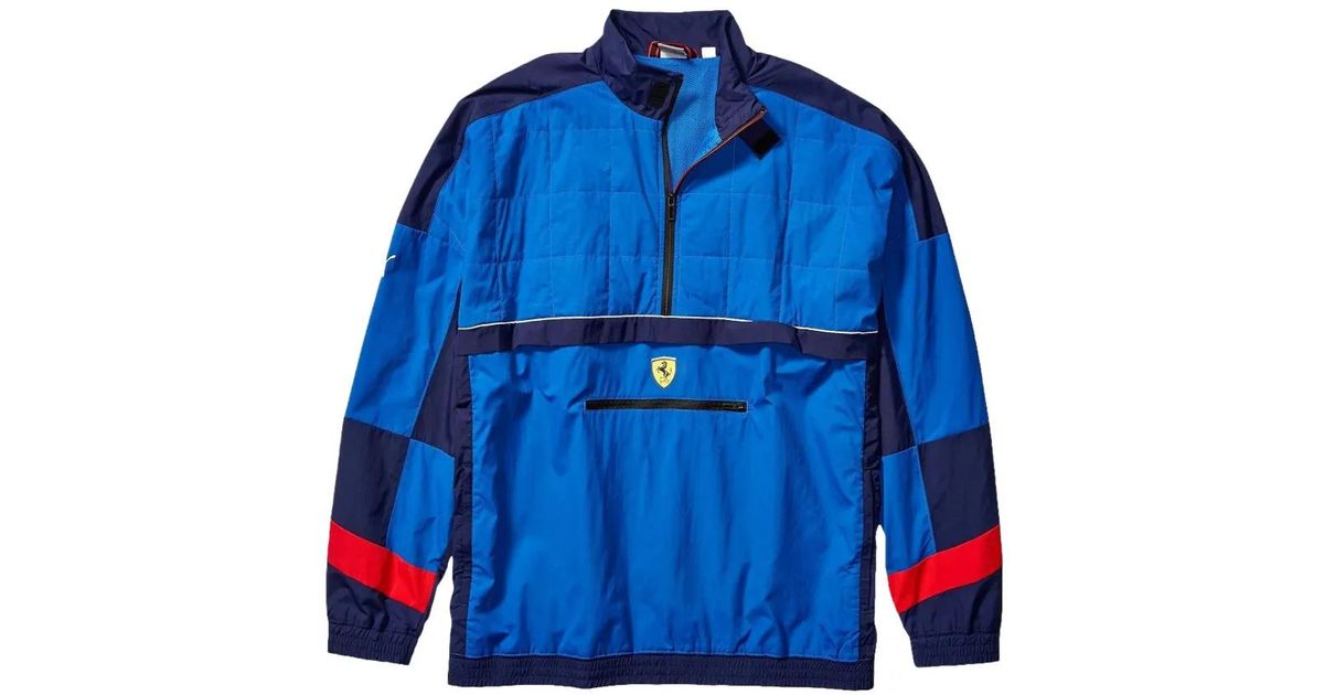 PUMA X Ferrari Zip-Neck Jacket in Blue for Men | Lyst UK