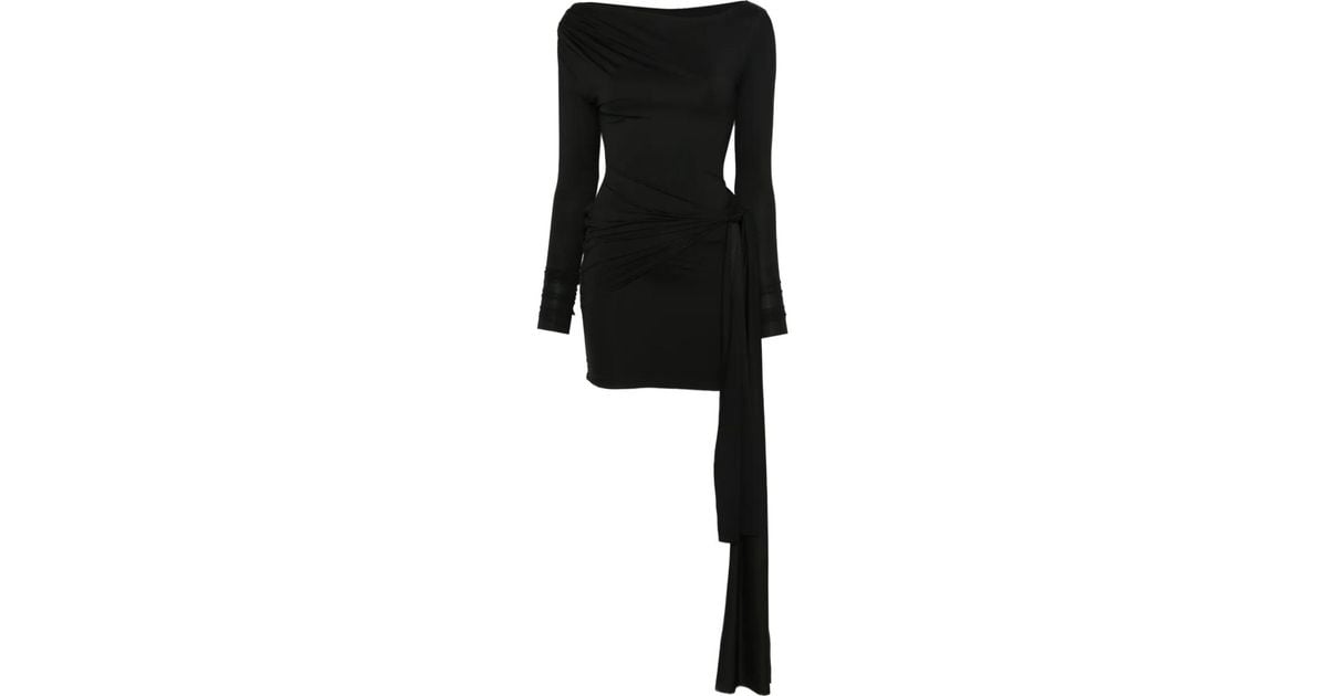Axel 113 Tina Long-Sleeve Mini Dress in Black | Lyst UK