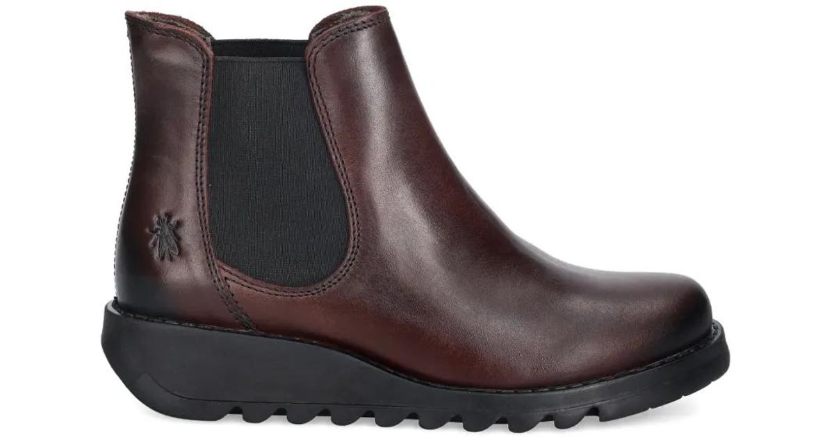 Fly London Leather Chelsea Boots in Brown | Lyst UK