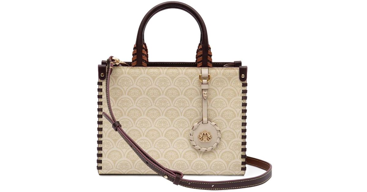 Isla Monogram Tote Bag in Metallic | Lyst