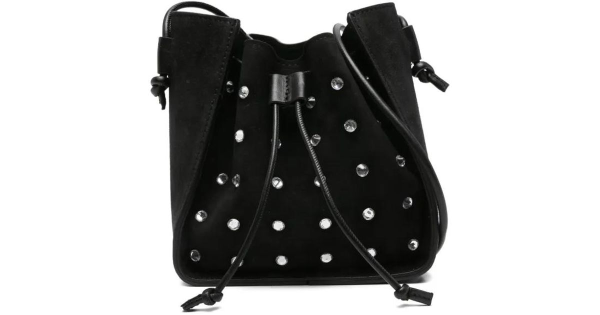 Forte Forte My Pepita Crystal-Embellished Bucket Bag in Black | Lyst UK