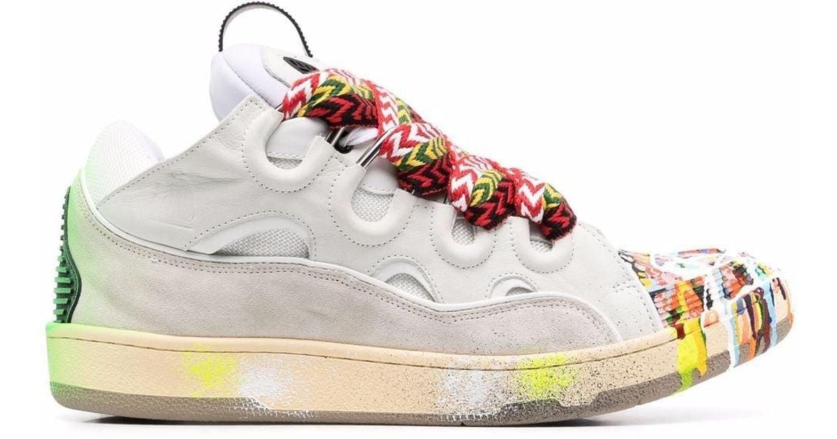 Lanvin Leather X Gallery Dept Curb Sneakers in White for Men - Lyst