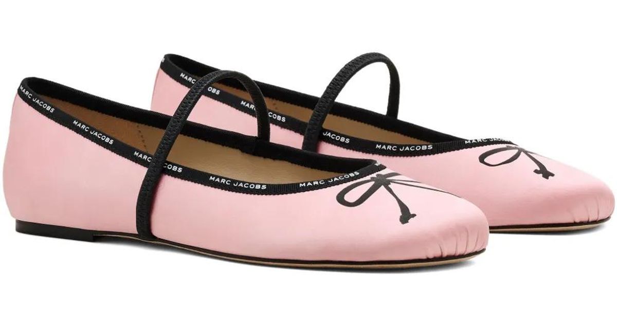 Marc Jacobs Ballet Flats With Bow Detail in Pink | Lyst