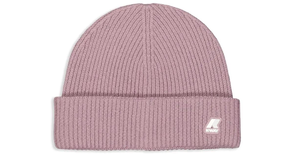 K-Way Raised-Logo Beanie Hat in Purple for Men | Lyst UK