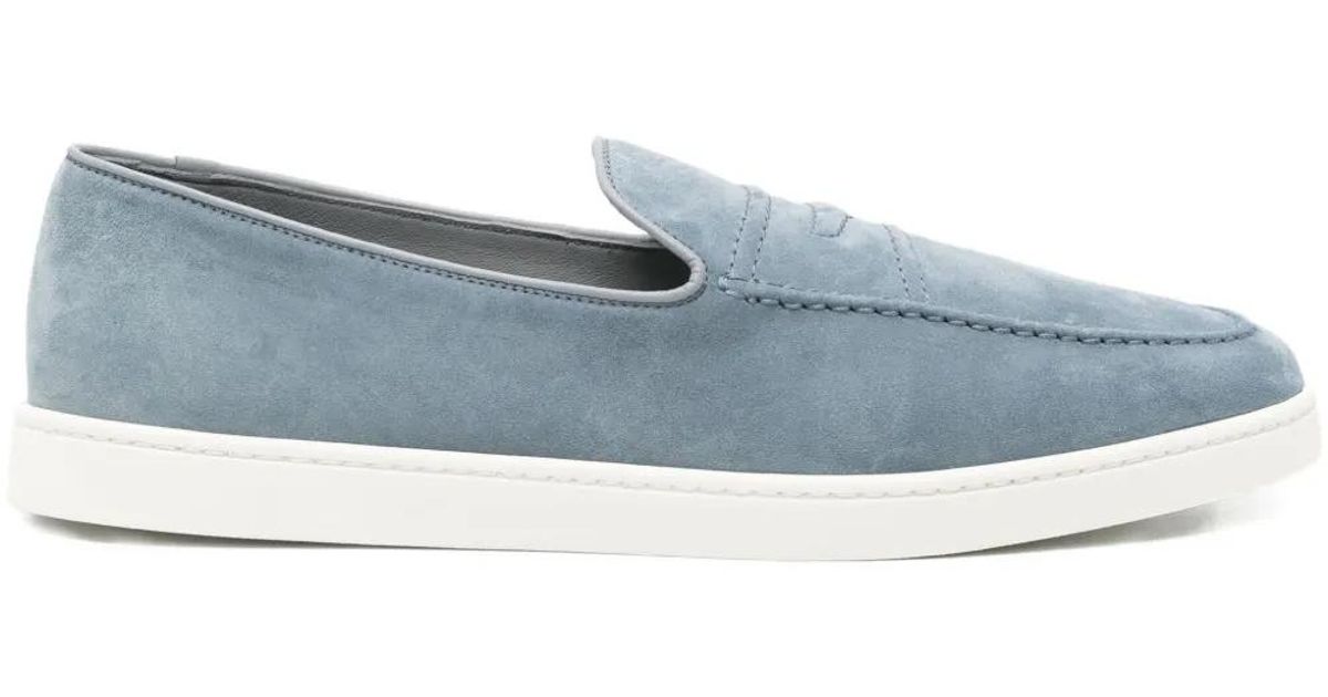 Church's Suede Penny Loafers in Blue for Men | Lyst