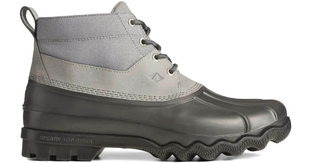 Sperry Top-Sider Brewster Lace-Up Rubber Duck Boots in Gray | Lyst
