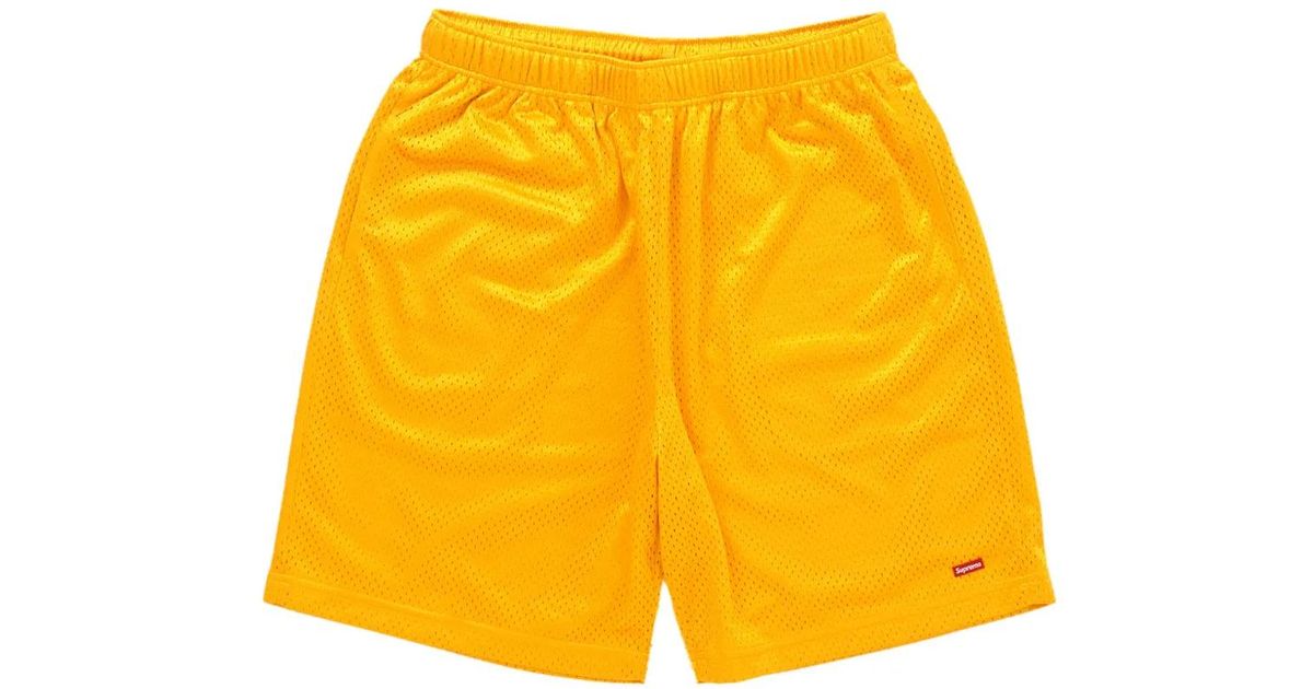 Supreme Mesh Shorts in Yellow for Men | Lyst UK