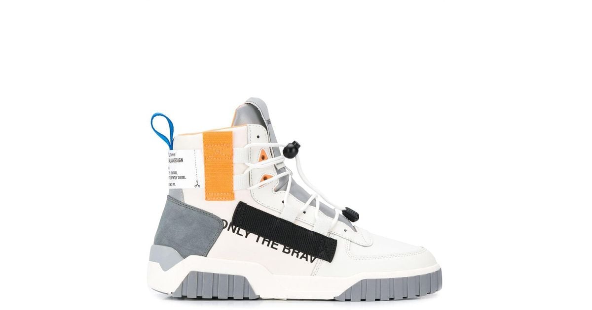 DIESEL Colour-block High Top Sneakers for Men | Lyst