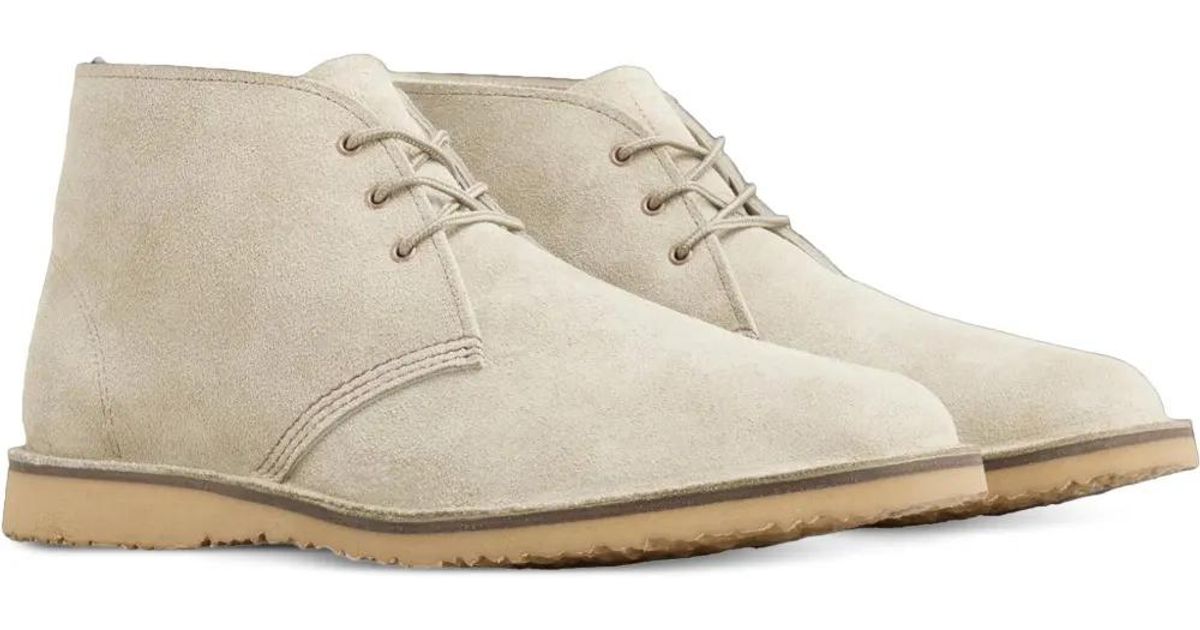 Red Wing Suede Boots in White for Men | Lyst