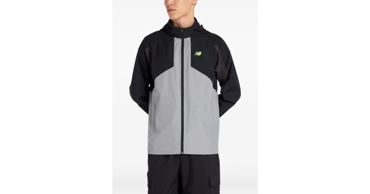 New Balance Active Hooded Jacket in Grey for Men | Lyst UK
