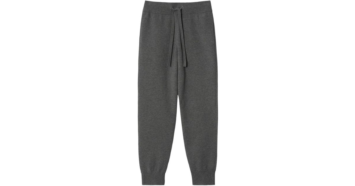 Burberry Drawstring-fastening Track Pants in Gray | Lyst