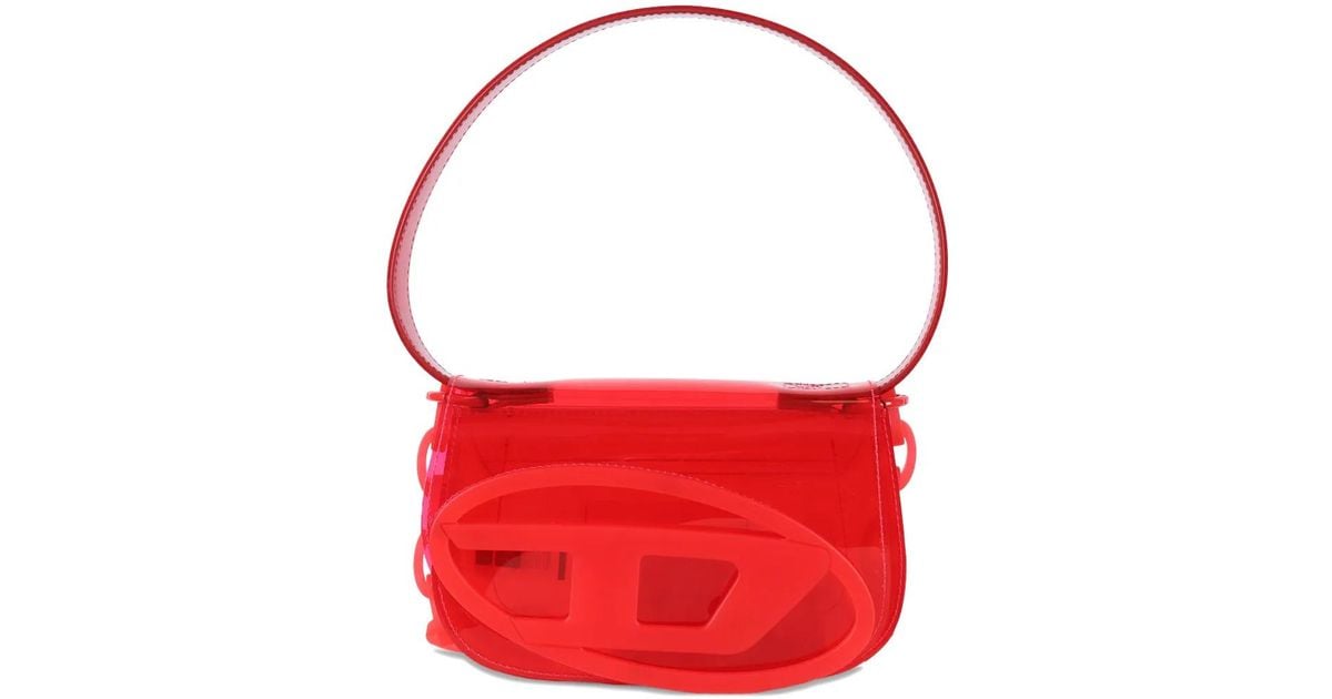 DIESEL 1Dr Logo-Plaque Shoulder Bag in Red | Lyst