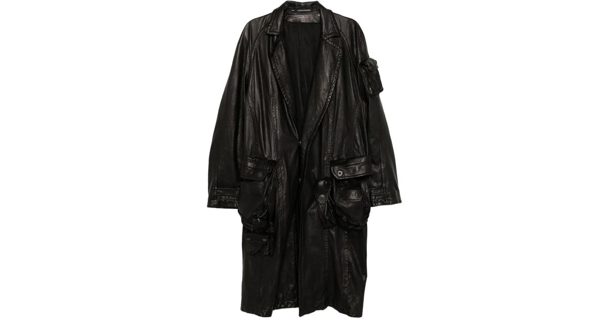 Julius Gas Mask Coat in Black for Men | Lyst