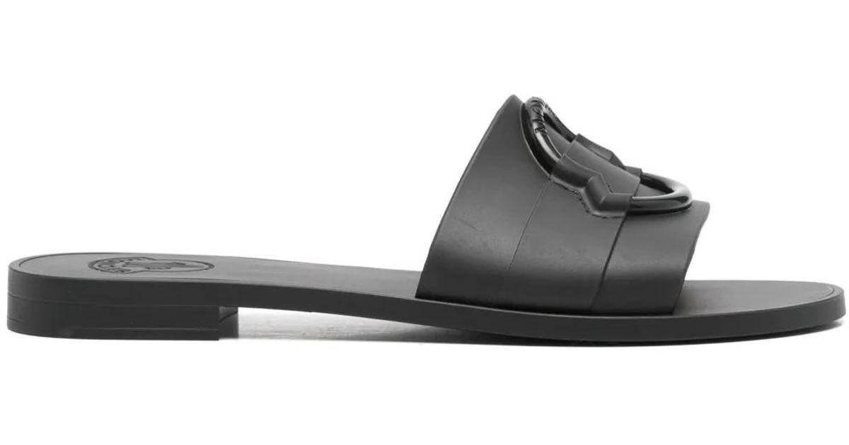 Moncler Mon Slides in White | Lyst