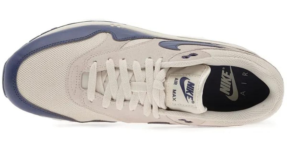 Nike Air Max 1 Essential Logo Trim Sneakers in White for Men | Lyst UK