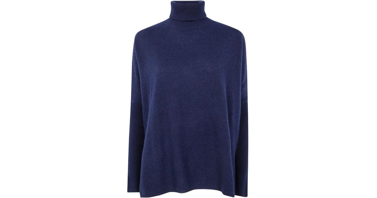 ABSOLUT CASHMERE Roll-Neck Cashmere Sweater in Blue | Lyst UK