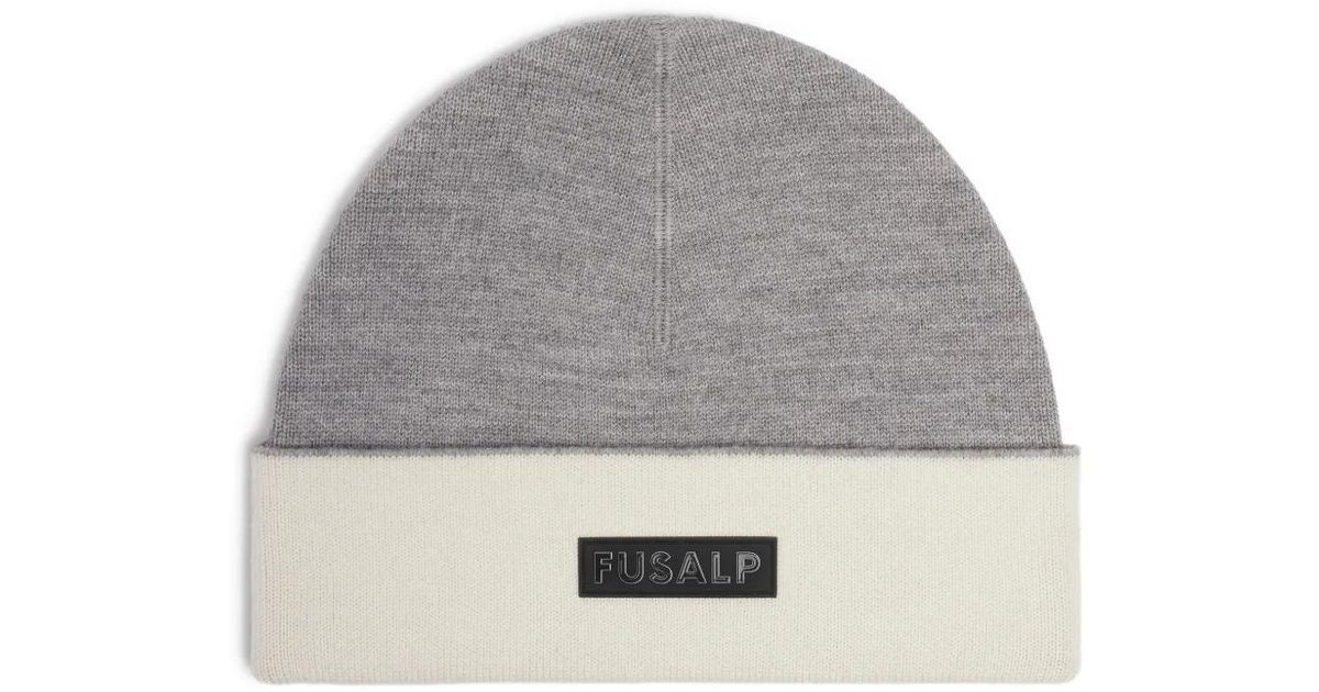 Fusalp Logo Beanie in Grey for Men | Lyst UK