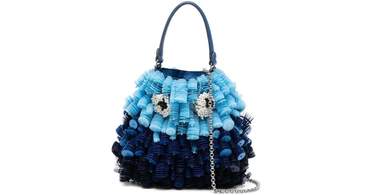 Anya Hindmarch Sea-Creature Tote Bag in Blue | Lyst