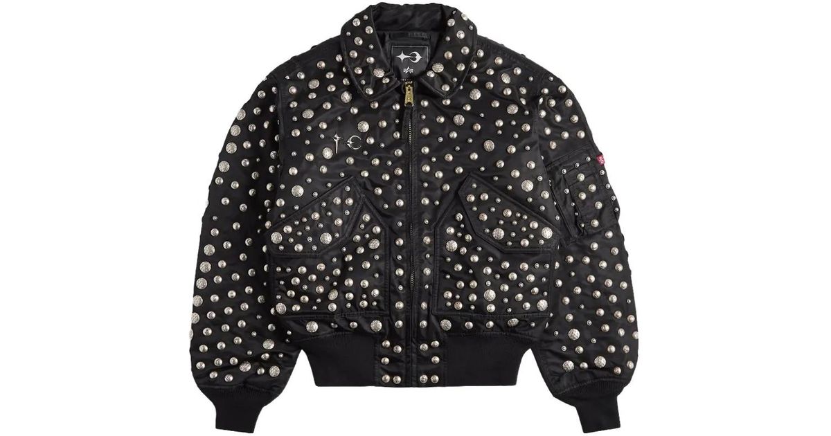 THUG CLUB Alpha Bomber Jacket in Black for Men | Lyst UK