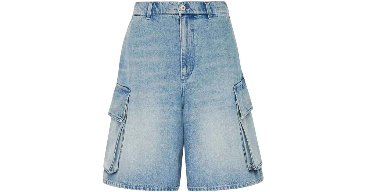 JW Anderson Relaxed Fit Light Denim Cargo Shorts in Blue for Men | Lyst UK