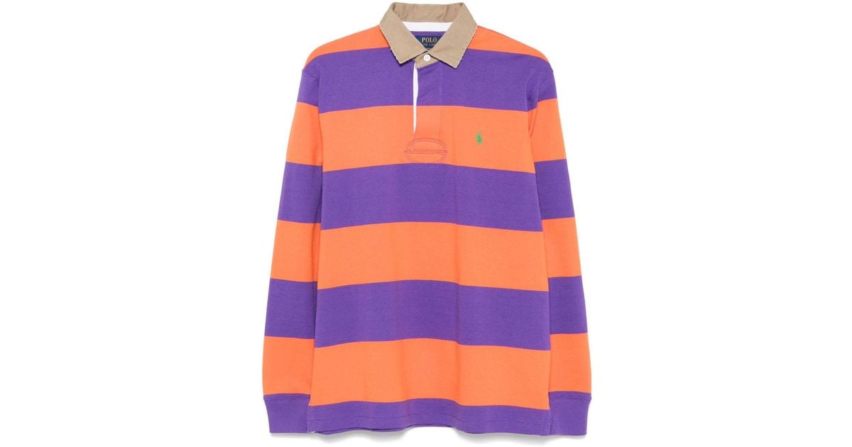 Polo Ralph Lauren Rugby Polo Shirt in Orange for Men | Lyst