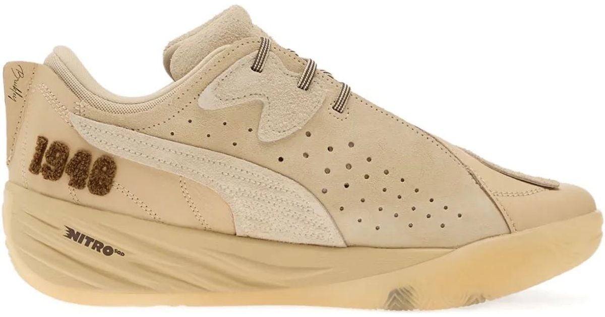 PUMA All-Pro Nitro 2 Chris Brickley Leather Sneakers in Natural | Lyst
