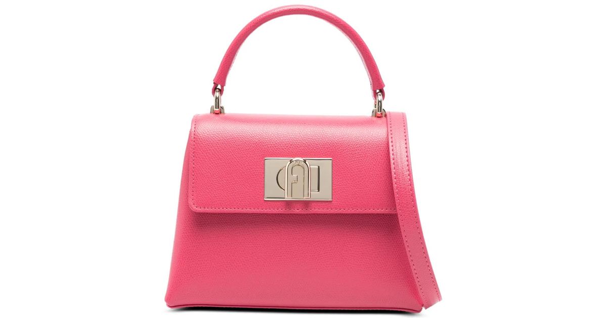 Furla 1927 Top-Handle Lock Detail Mini Bag in Pink | Lyst