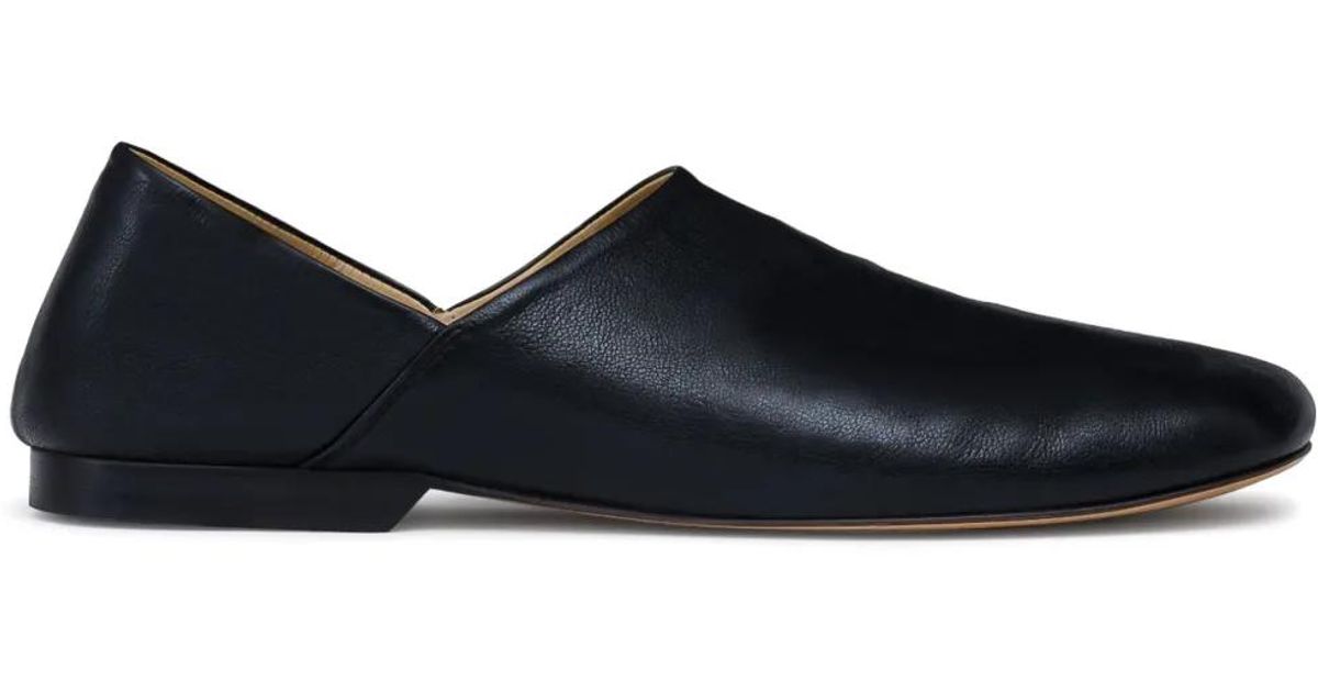 Lemaire Folding-Heel Leather Slippers in Blue for Men | Lyst