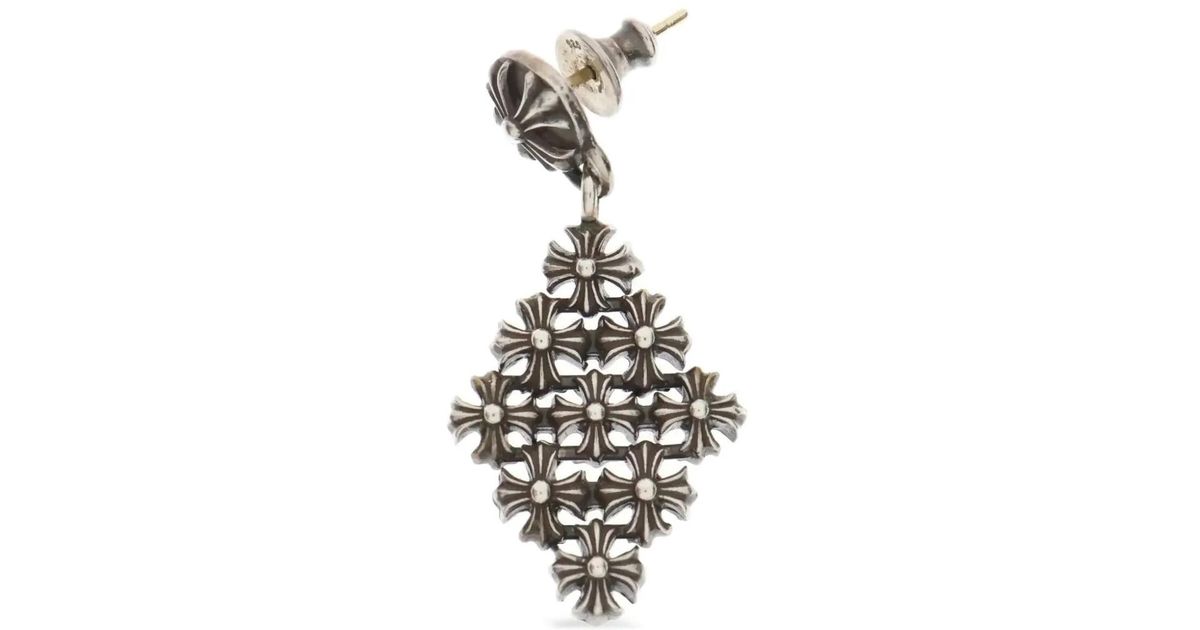 Chrome Hearts Chain Mail Earring in White for Men | Lyst UK