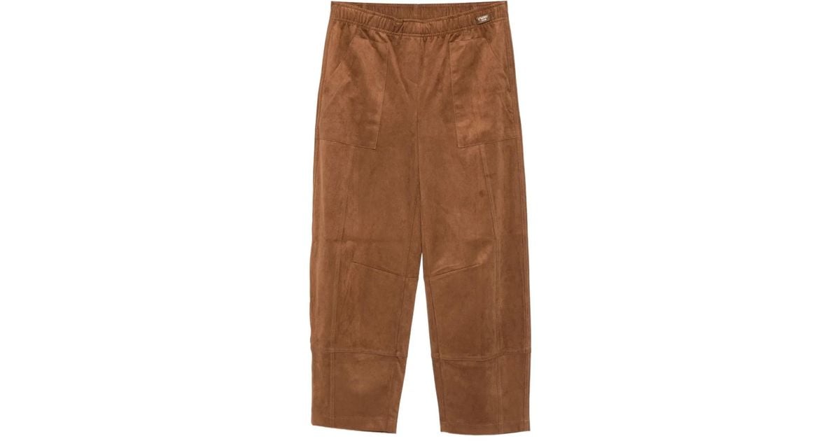 Cambio Panelled Pocket Trousers in Brown | Lyst UK