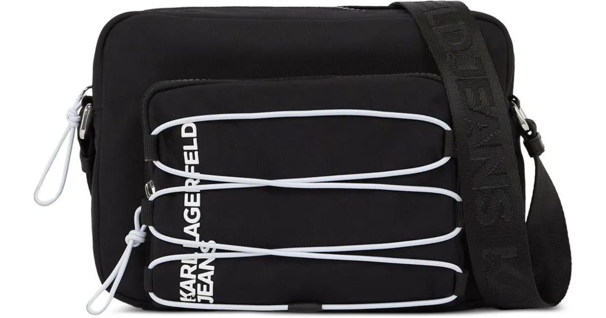 KARL LAGERFELD String Utility Shoulder Bag in Black for Men | Lyst UK