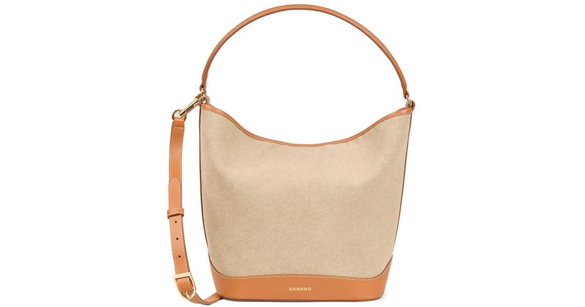 Sandro Tangoso Bucket Bag in White | Lyst