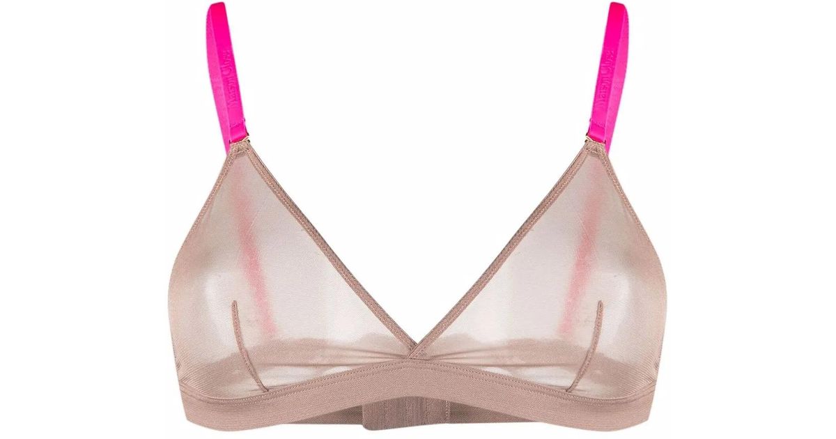 Maison Close Corps À Corps Mesh Triangle Bra in Pink | Lyst UK