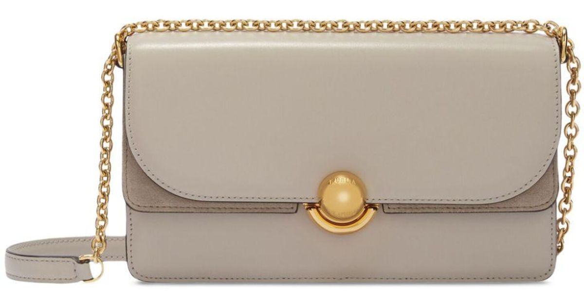Furla Small Sfera Crossbody Bag in Gray | Lyst