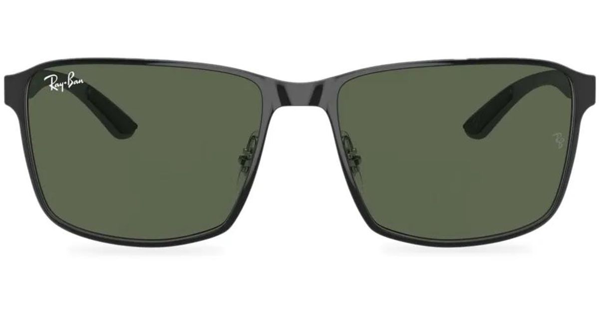 Ray-Ban Rb3721 Rectangle-Frame Sunglasses in Green | Lyst