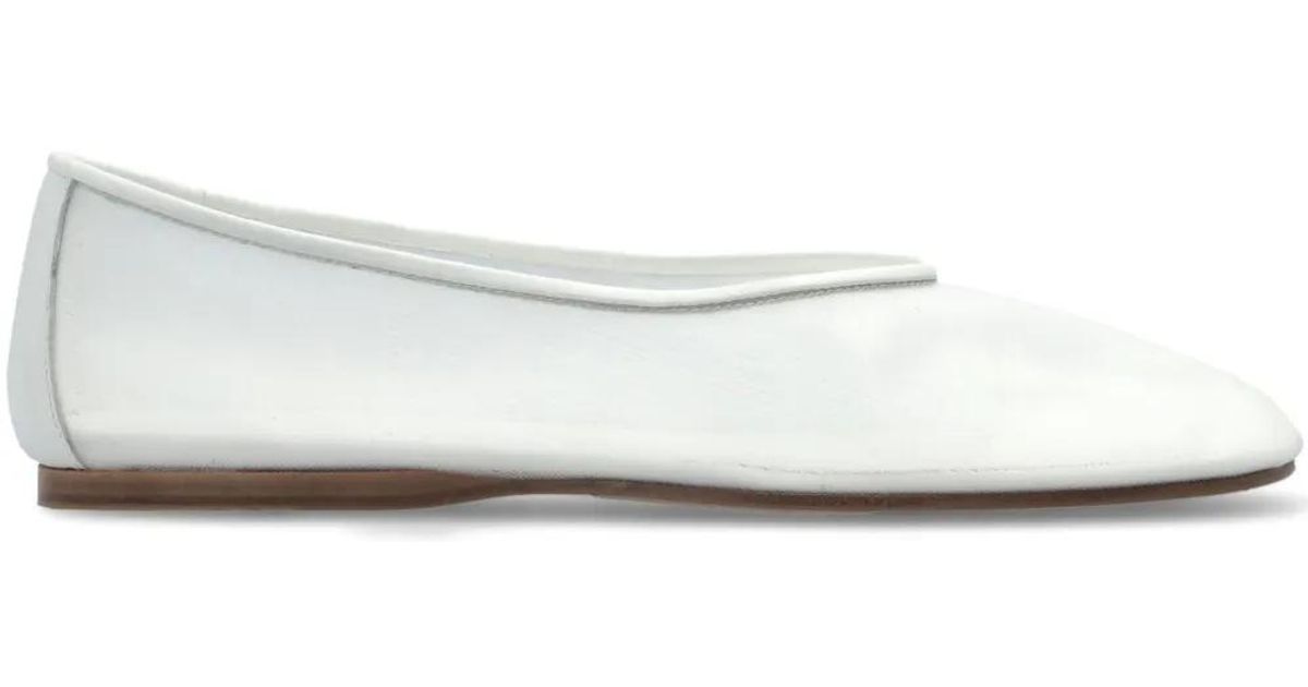 Forte Forte Sheer Ballerina Shoes in White | Lyst