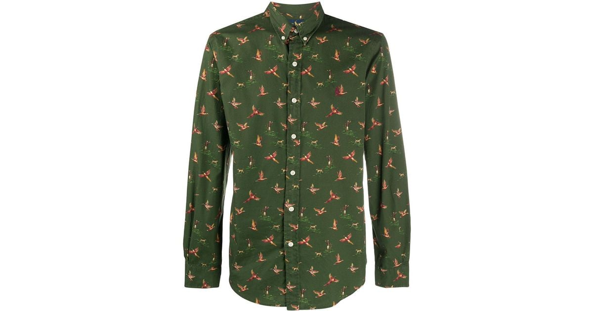 Polo Ralph Lauren Hunter And Pheasant-print Cotton Shirt in Green for ...