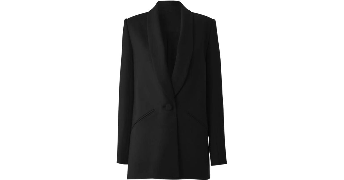 Carolina Herrera Shawl-Lapel Tuxedo Jacket in Black | Lyst UK