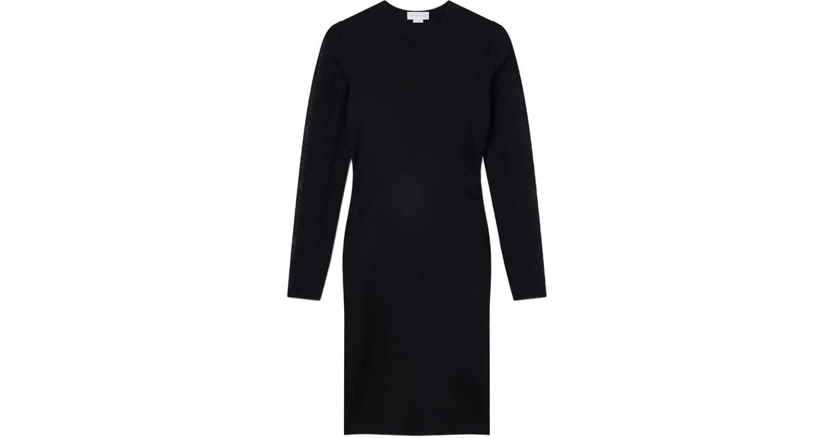 Stella McCartney Miracle Long-Sleeve Dress in Black | Lyst