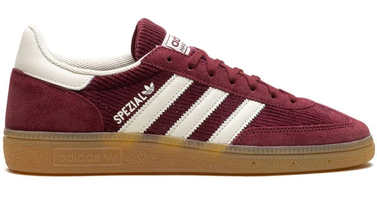 adidas Corduroy Suede Lace-Up Sneakers in Red | Lyst