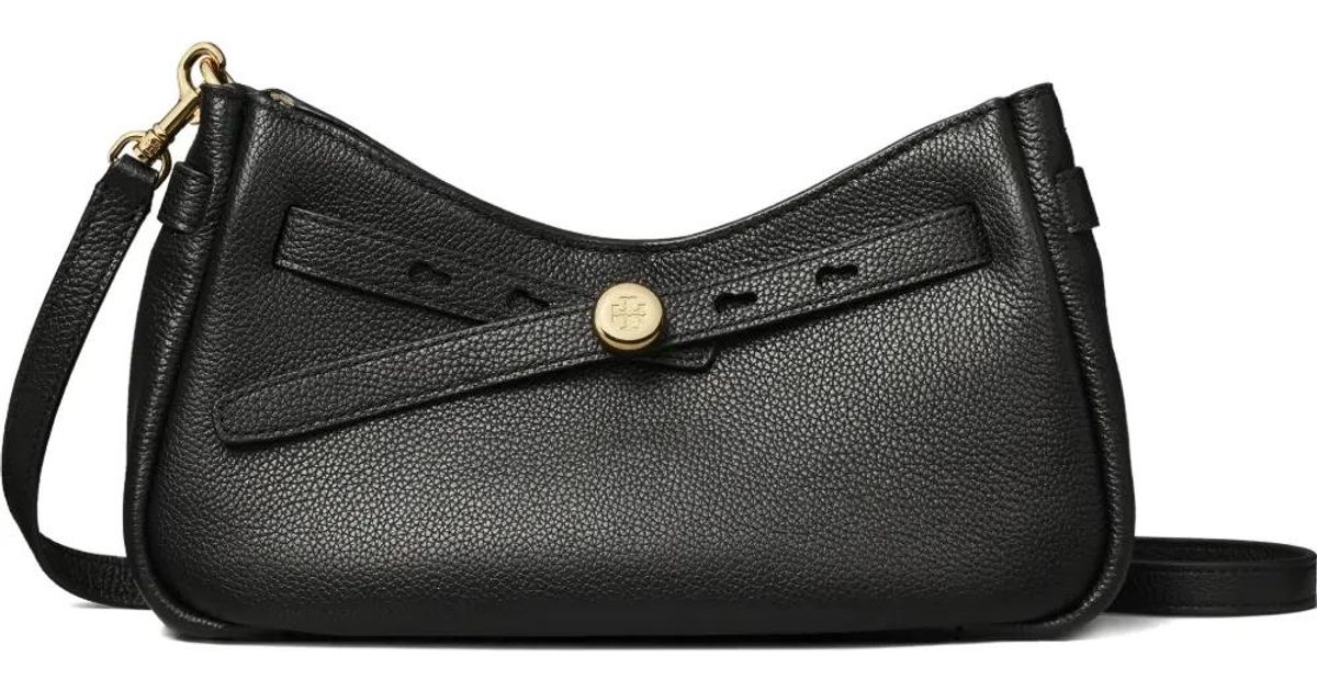 Tory Burch Mini Romy Cross Body Bag in Black | Lyst