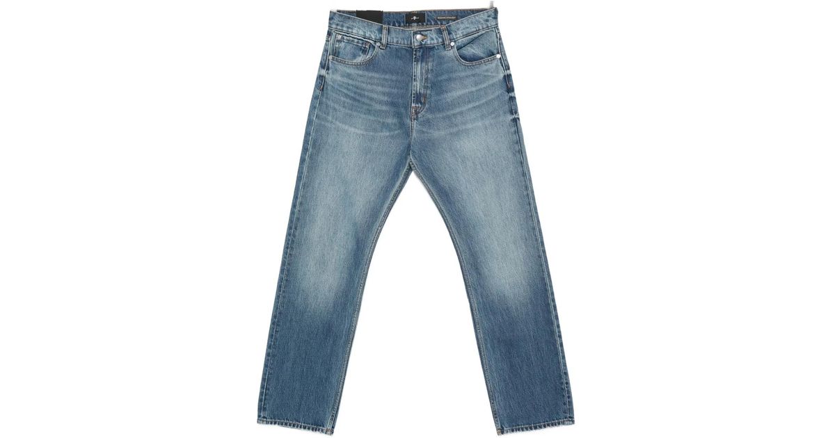 7 For All Mankind Modern Straight Jeans in Blue for Men | Lyst UK