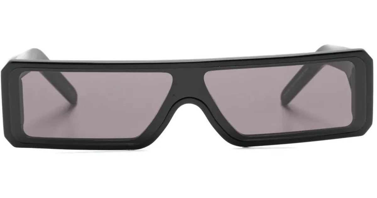 Rick Owens Rectangle-Frame Sunglasses in Grey | Lyst UK