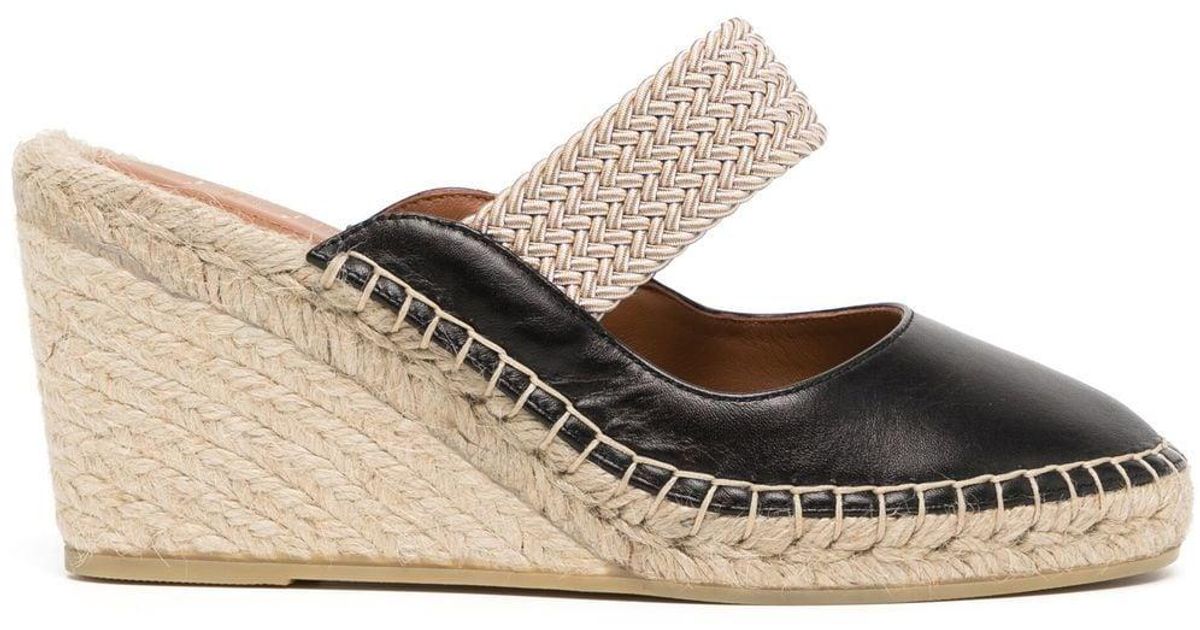 Malone Souliers Leder Siena Espadrilles mit Wedge in Schwarz | Lyst AT