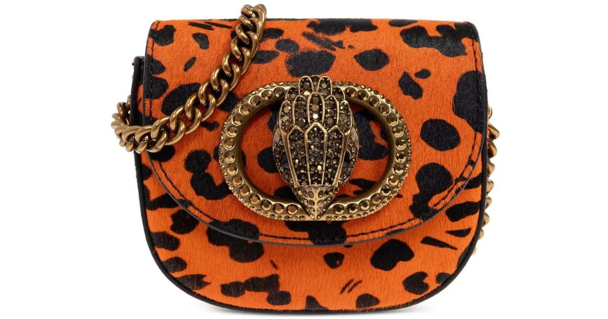 Kurt Geiger Mini Sac À Bandoulière Chelsea À Imprimé Léopard in Orange ...