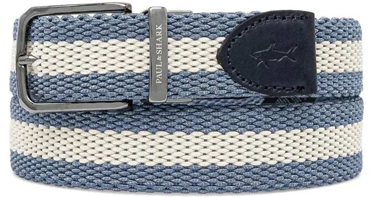 Paul & Shark Striped Belt in Blue for Men | Lyst